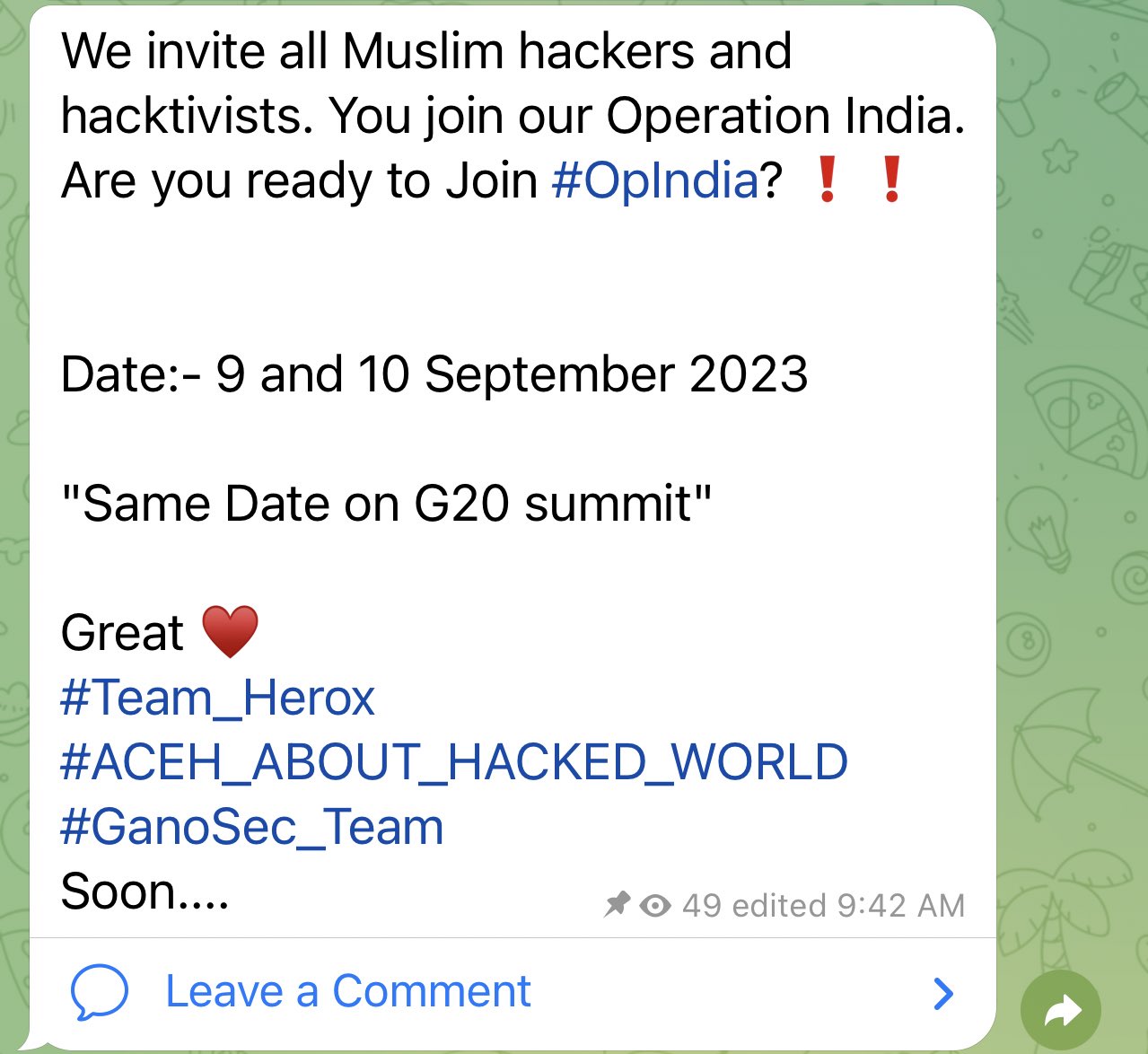 Who are the Hackers Targeting India G20 Summit 2023? - InfoSecBulletin
