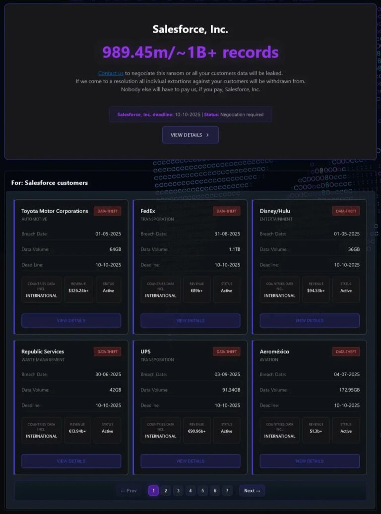 ShinyHunters Launches Data Leak Site Listing Salesforce Breach - InfoSecBulletin