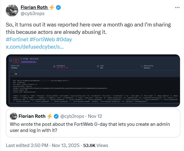 FortiWeb Auth Bypass Vuln Exploited: Script to Detect Vuln Appliances ...